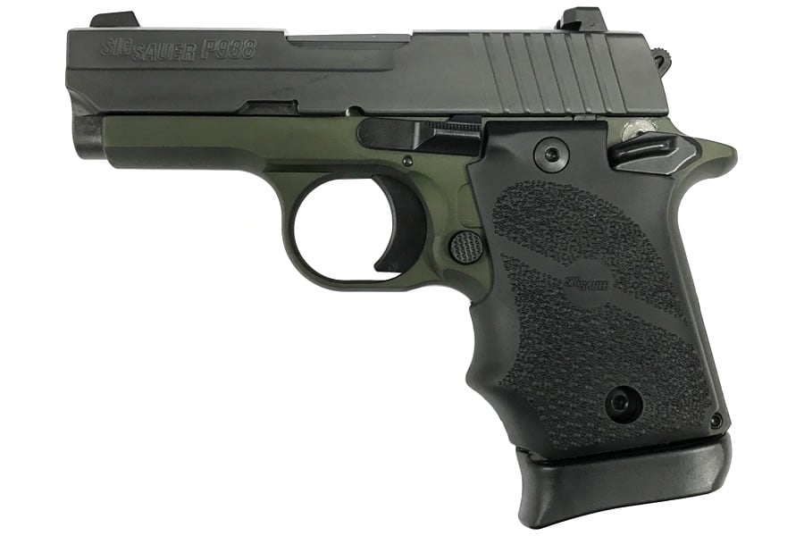 Sig Sauer P938 9mm Army Green Anodized Carry Conceal Pistol Sportsmans Outdoor Superstore
