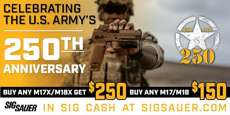 Sig Sauer Promotion: M17 I M18 US Army 250th Anniversary | Sportsman's ...