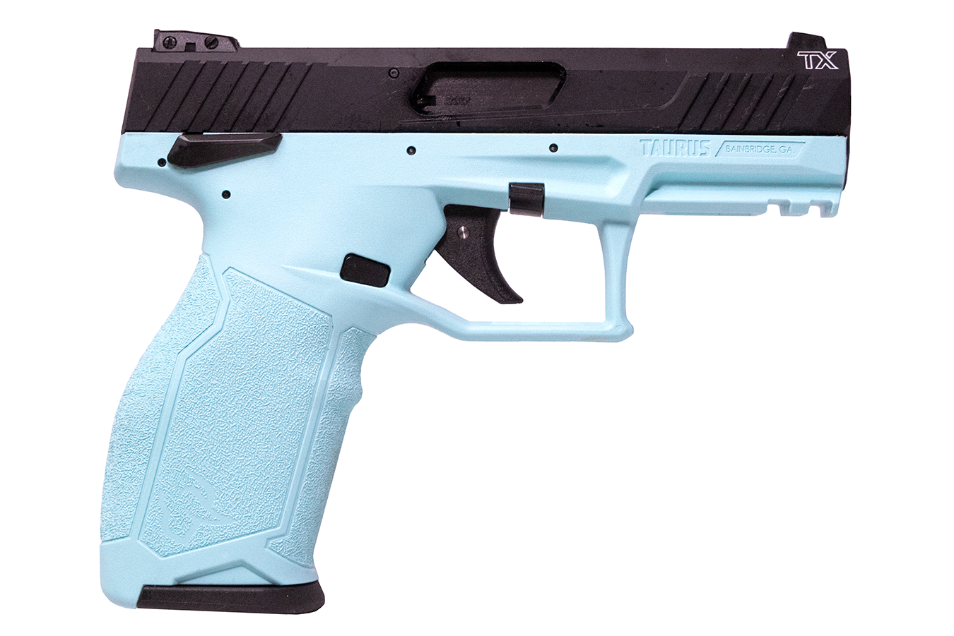 Taurus TX22 22LR Rimfire Pistol with Cyan Frame and Black Slide | Sportsman's Outdoor Superstore