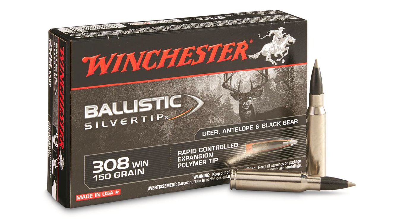 Winchester SBST308 308 Win 150 gr Polymer Tipped Ballistic Silvertip 20 ...