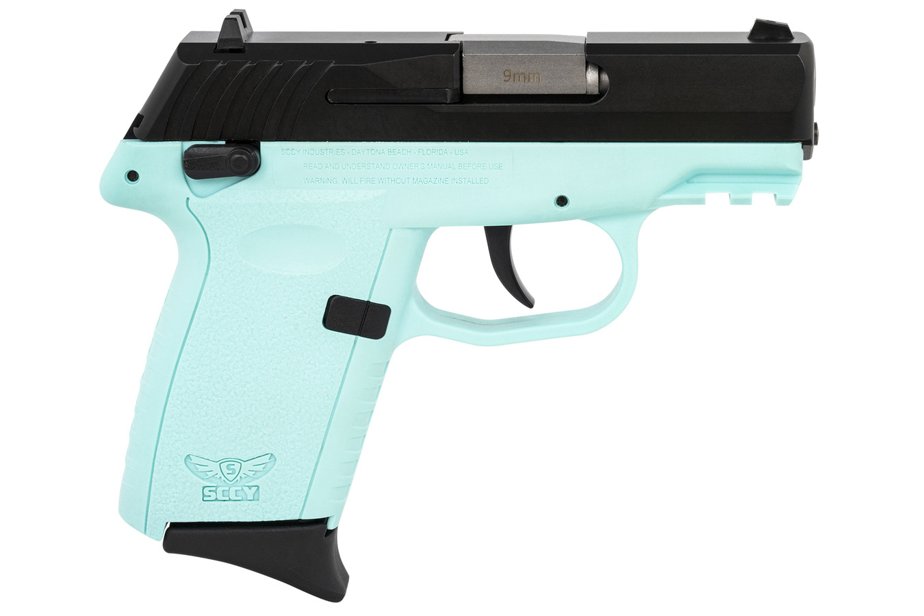 SCCY CPX-1 Gen3 9mm Pistol with Cyan Blue Polymer Frame and Black Nitride Slide | Sportsman's ...