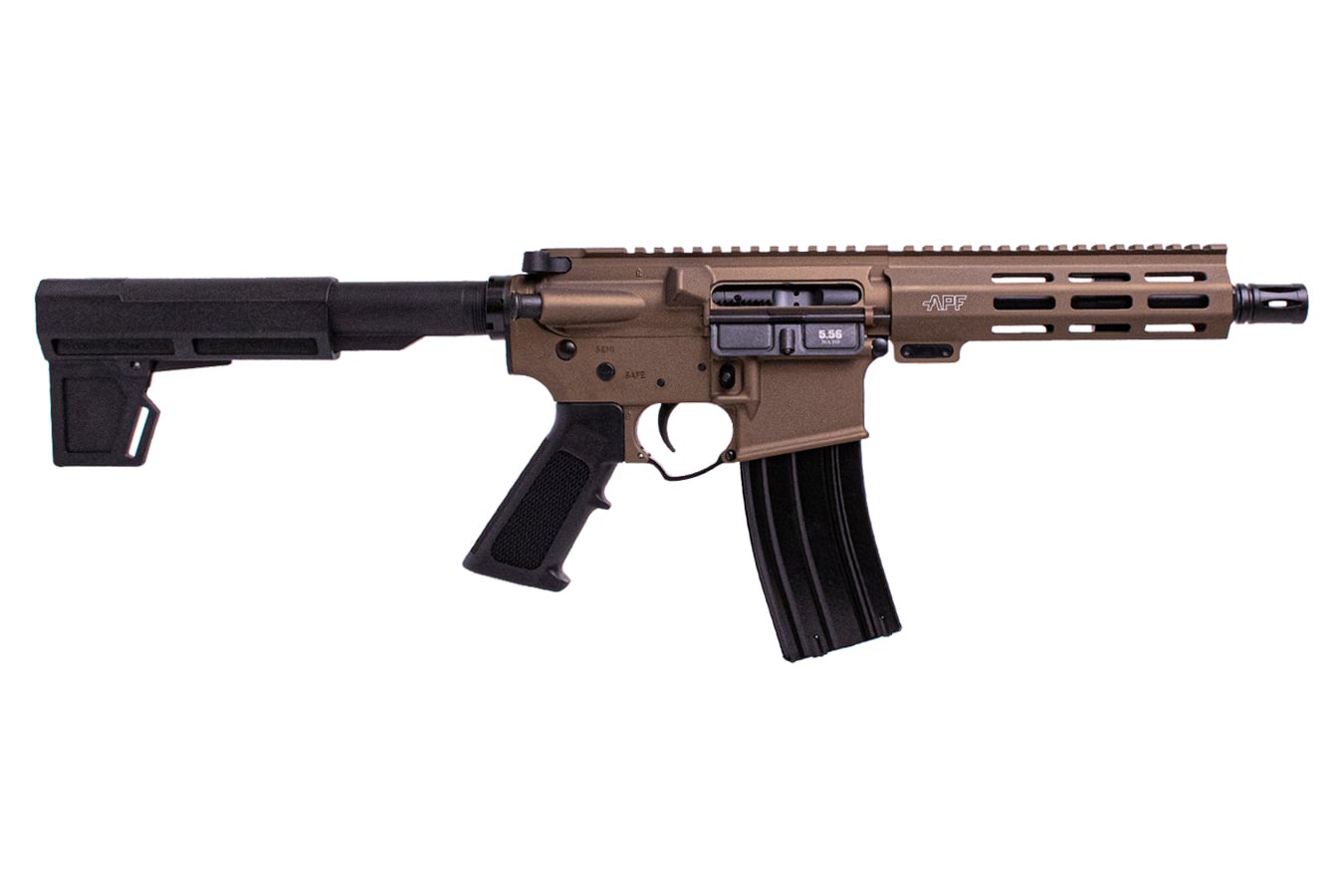 Alex Pro Firearms AR-15 Econo 5.56mm AR-15 Pistol with Burnt Bronze ...