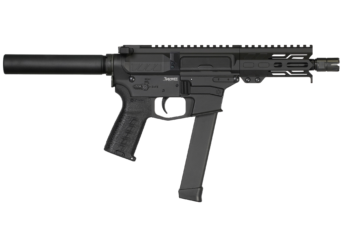 CMMG Banshee MKGS 9mm AR-15 Pistol with Armor Black Cerakote Finish ...