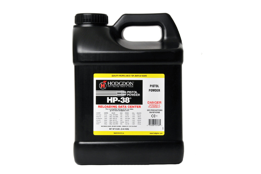 Shop Hodgdon Powder HP38 Pistol Powder 8 lb for Sale | Online Reloading ...