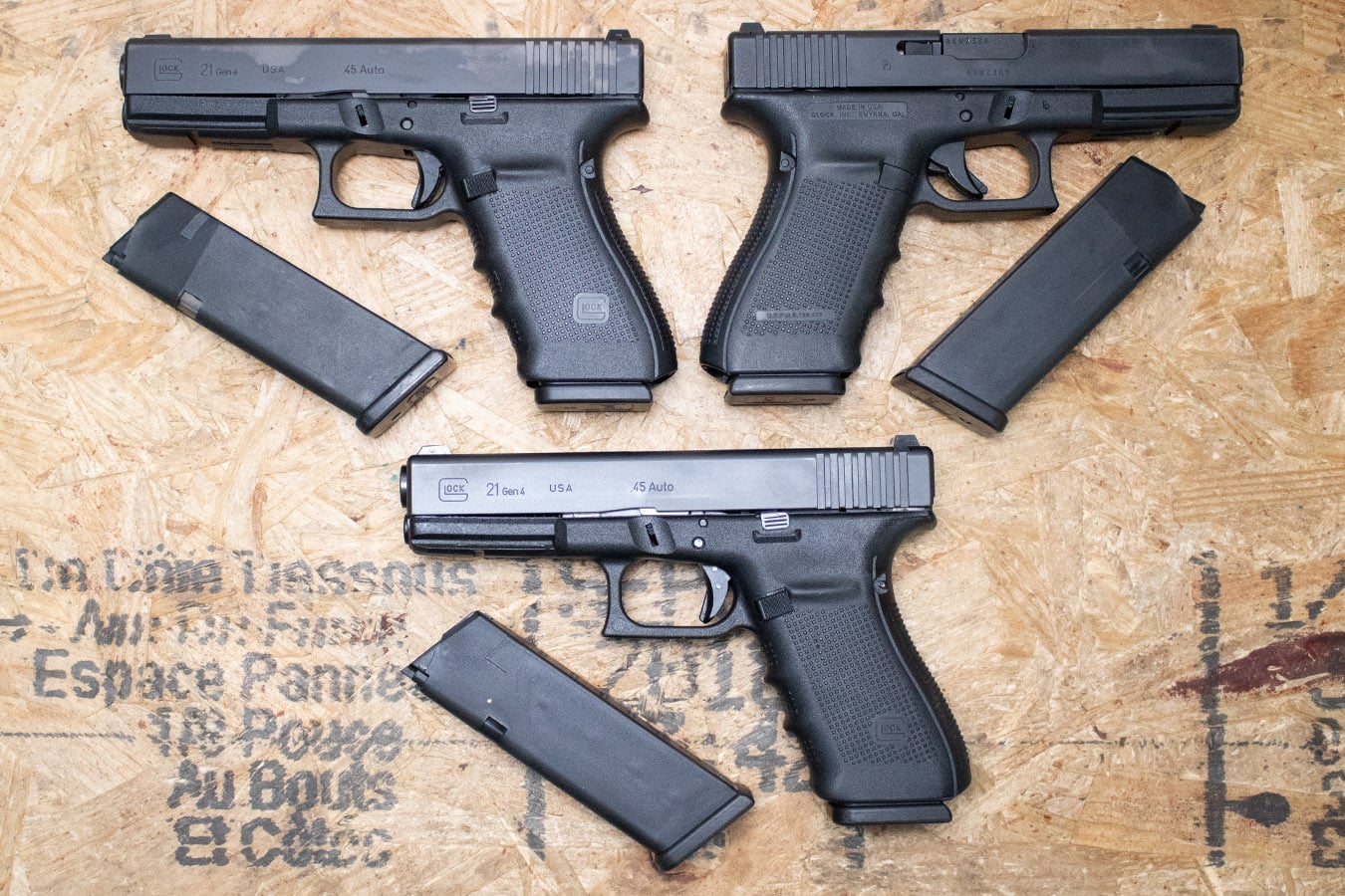 Glock 21 Gen4 45ACP Police Trade-In Pistols (Very Good Condition ...