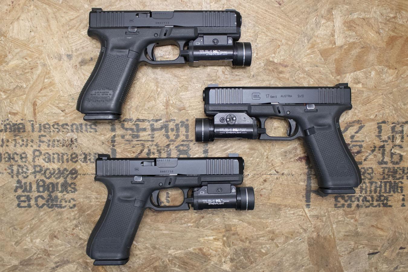 Glock 17 Gen5 9mm Police Trade-In Pistols with Night Sights and ...