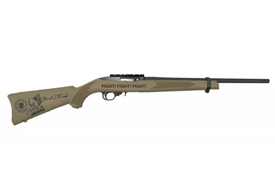 Ruger 10/22 22LR Semi-Auto Rifle with FDE Colored-Trump Fight Stock ...