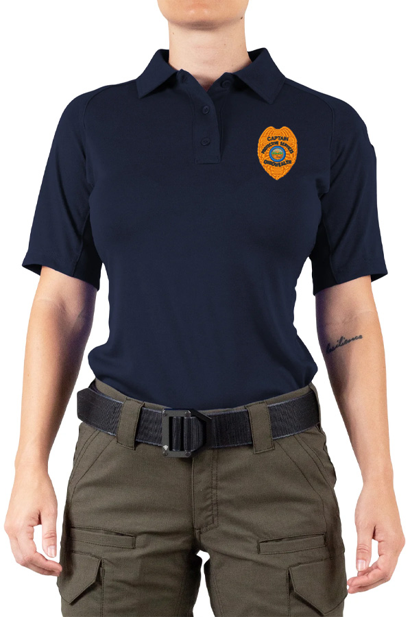Shop First Tactical Womens Navy Performance Long Sleeve Polo (Captain ...