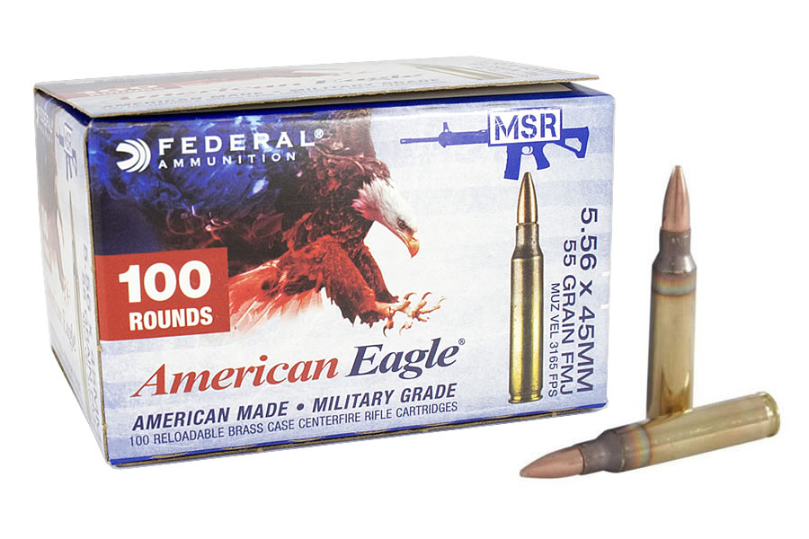 Federal XM193 5.56mm 55 gr FMJ 100 Round Value Pack | Sportsman's ...
