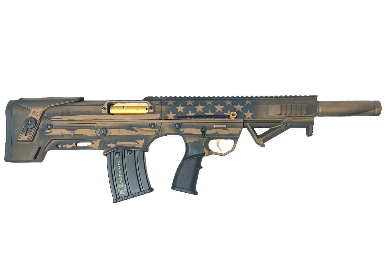 Panzer Arms EGX500 12-Gauge Semi-Auto Bullpup Shotgun with FDE American Flag Finish | Sportsman ...