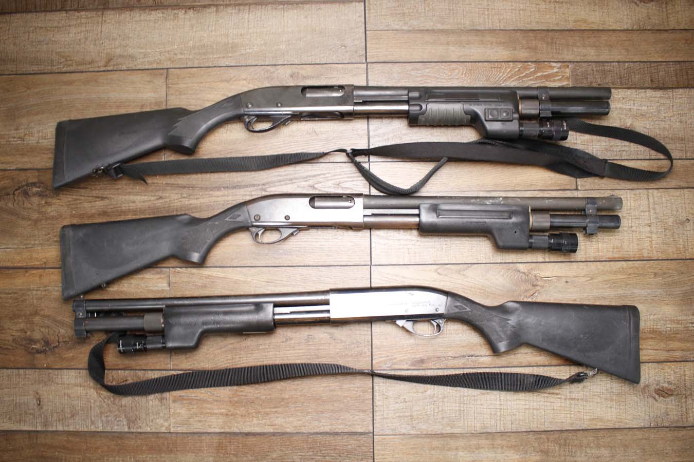Remington 870 Wingmaster 12GA Police Trade-in Shotguns with Surefire ...