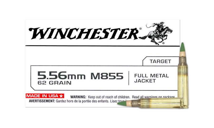 WINCHESTER AMMO 5.56mm 62 gr M855 Penetrator FMJ 20/Box | Sportsman's ...