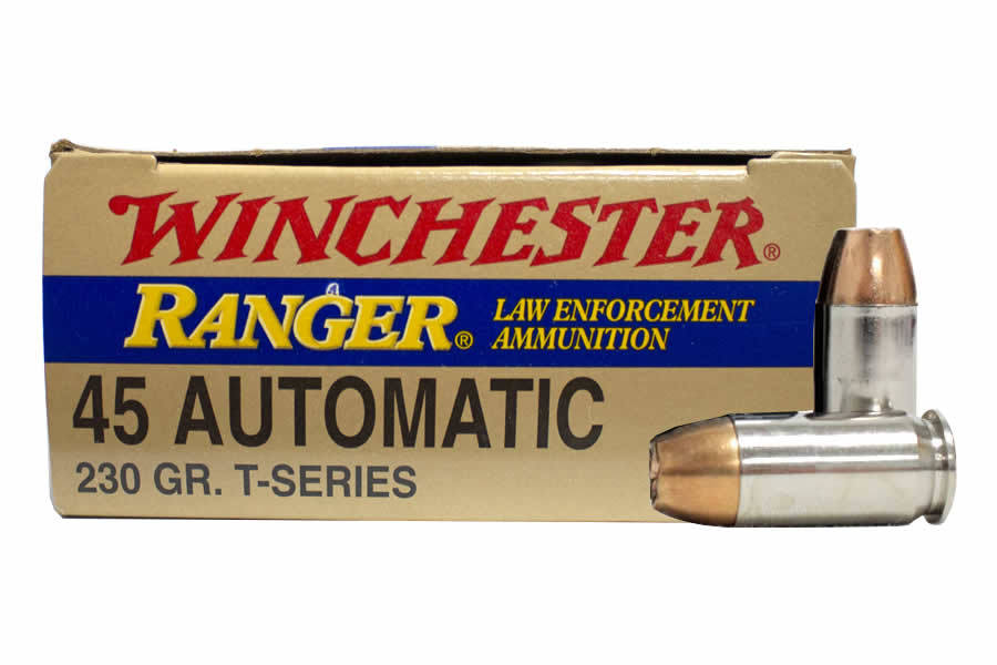 Winchester 45 Auto 230 gr JHP Ranger T-Series Police Trade Ammo 50/Box ...