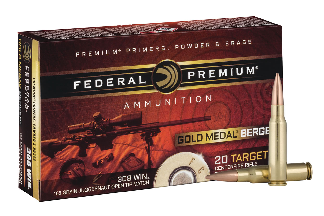 Federal 308 Win 185 gr Berger Juggernaut OTM Gold Medal 20/Box ...