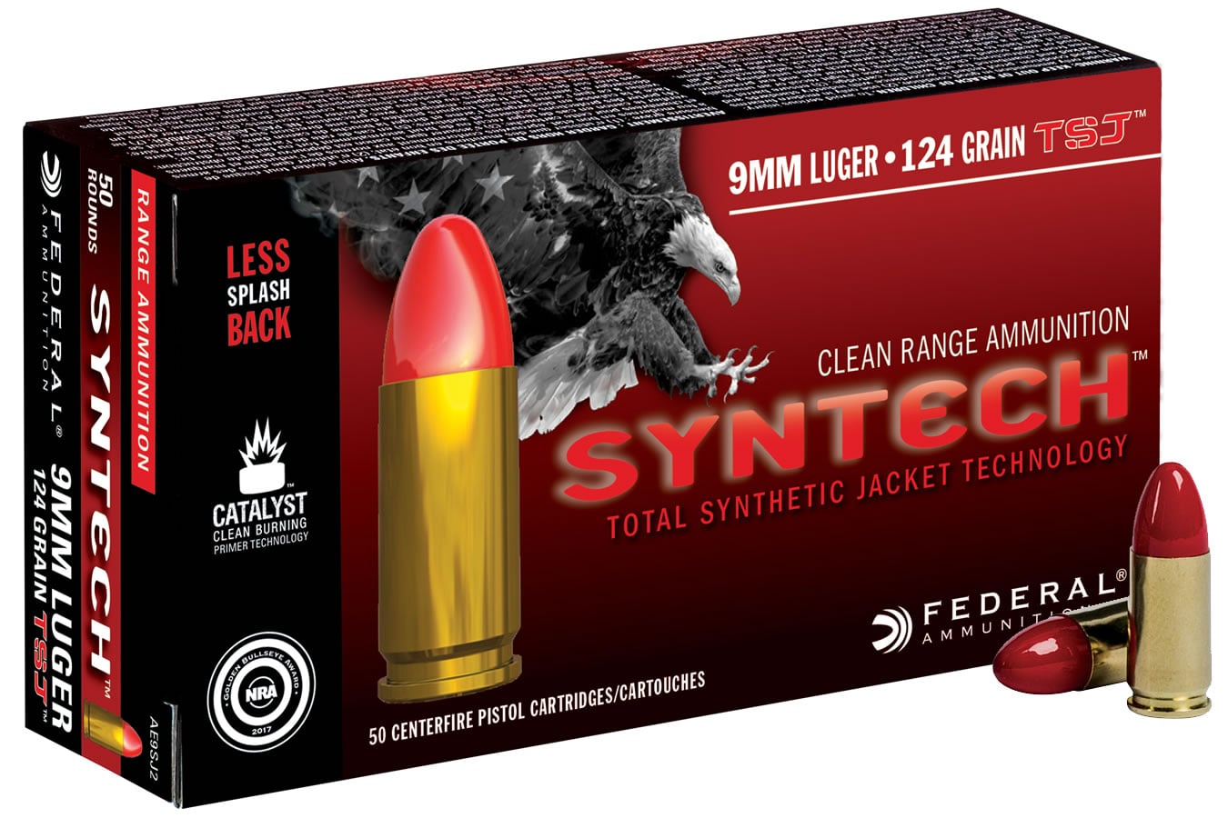 Federal 9mm Luger 124 gr Total Synthetic Jacket Syntech 50/Box ...