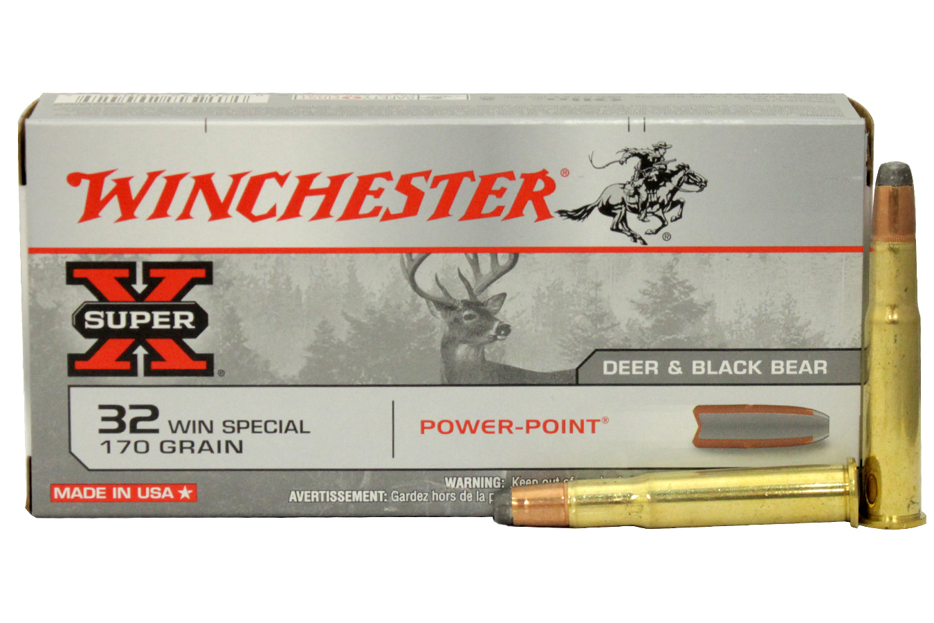 Winchester 32 Win Special 170 Gr Power Point JSP Super X 20 Box Winchester 32 Win Special 170 Gr Power Point JSP Super X 20 Box