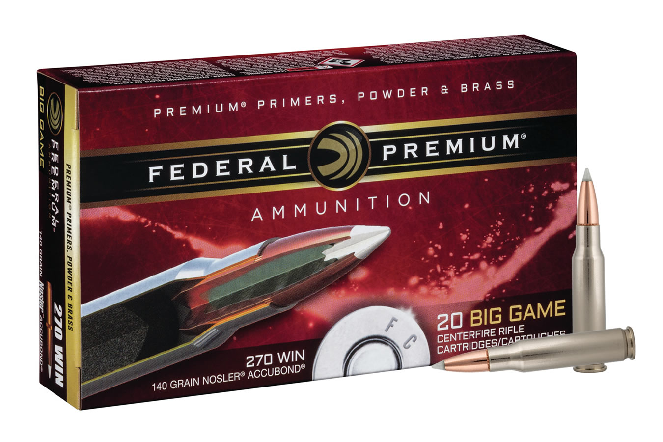 Federal 270 Win 140 Gr Nosler AccuBond Vital Shok 20 Box Sportsman s Federal 270 Win 140 Gr Nosler AccuBond Vital Shok 20 Box Sportsman s