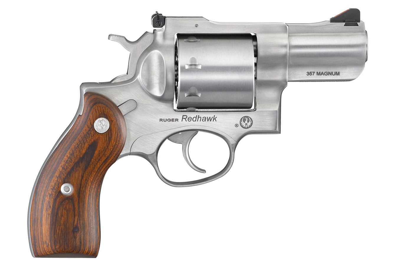 Ruger Redhawk 357 Mag Satin Stainless Revolver with Hardwood Grips ...