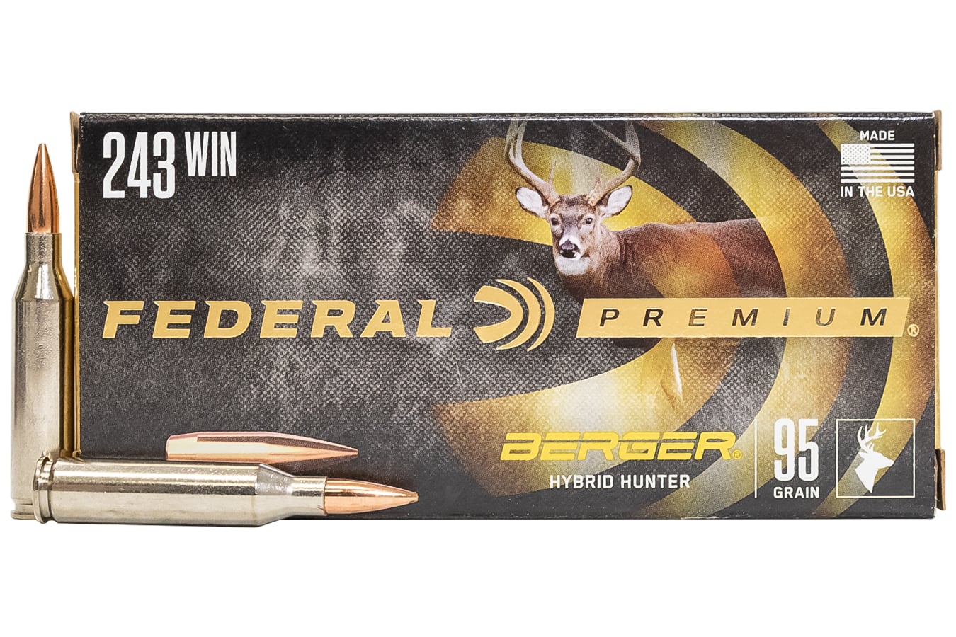 Federal 243 WIN 95 gr Berger Hybrid Hunter 20/Box | Sportsman's Outdoor ...