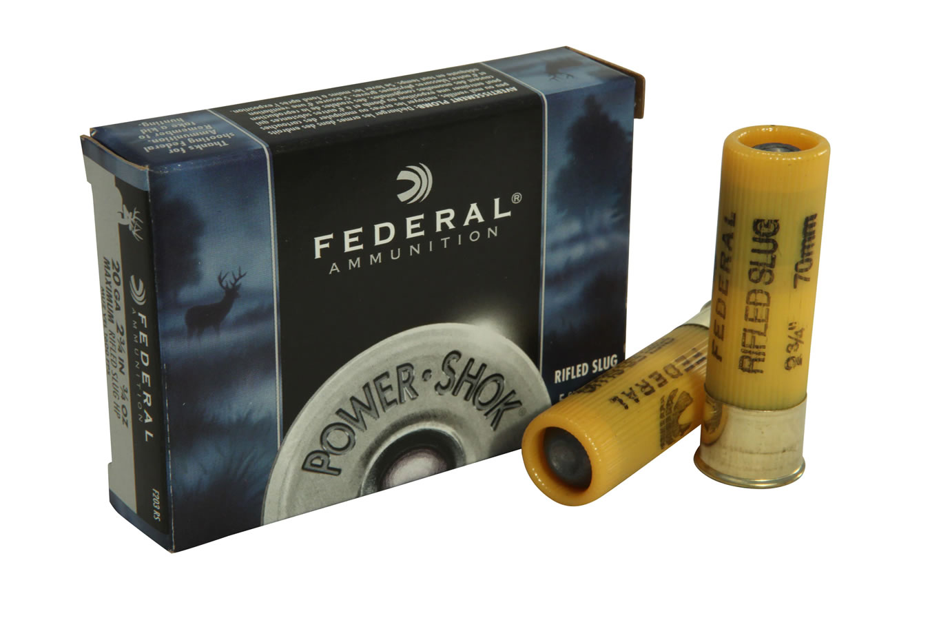 Federal 20 Gauge 2 3 4 In 7 8oz Power Shok Sabot Slug 5 Box Sportsman Federal 20 Gauge 2 3 4 In 7 8oz Power Shok Sabot Slug 5 Box Sportsman