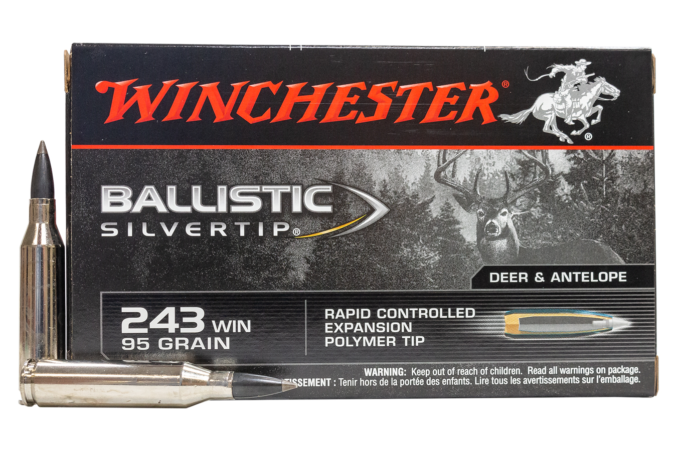 Winchester 243 Win 95 Gr Ballistic Silvertip 20 Box Sportsman s Winchester 243 Win 95 Gr Ballistic Silvertip 20 Box Sportsman s