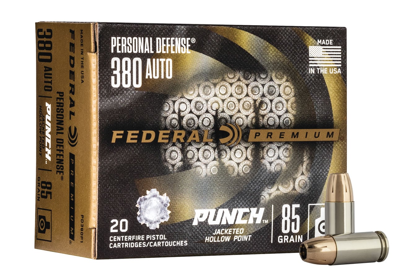 Federal 380 ACP 85 gr JHP Personal Defense Punch 20/Box | Vance Outdoors