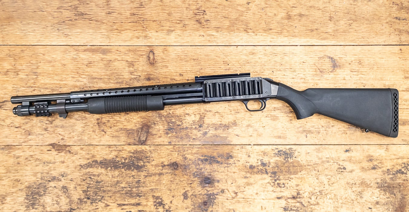 Mossberg 590 Tactical 12 Gauge Police Trade In Shotgun With Side Saddle