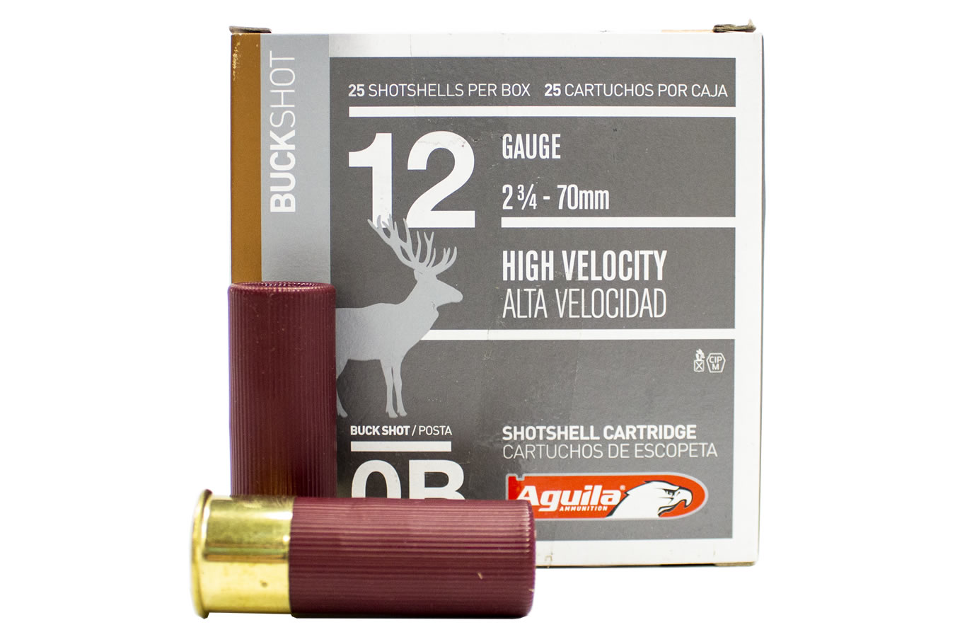 Aguila 12 Gauge 2 3 4 In 1 Oz 0 Buck Shot High Velocity 25 Box Aguila 12 Gauge 2 3 4 In 1 Oz 0 Buck Shot High Velocity 25 Box
