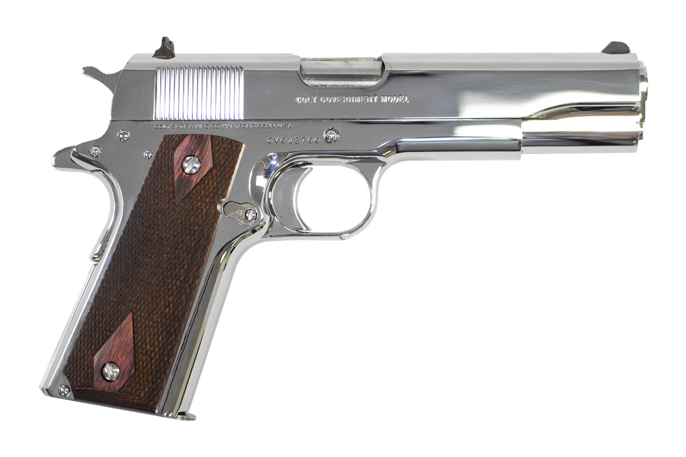 Colt 1911 Government 45 ACP Pistol With High Polish Finish Sportsman Colt 1911 Government 45 ACP Pistol With High Polish Finish Sportsman