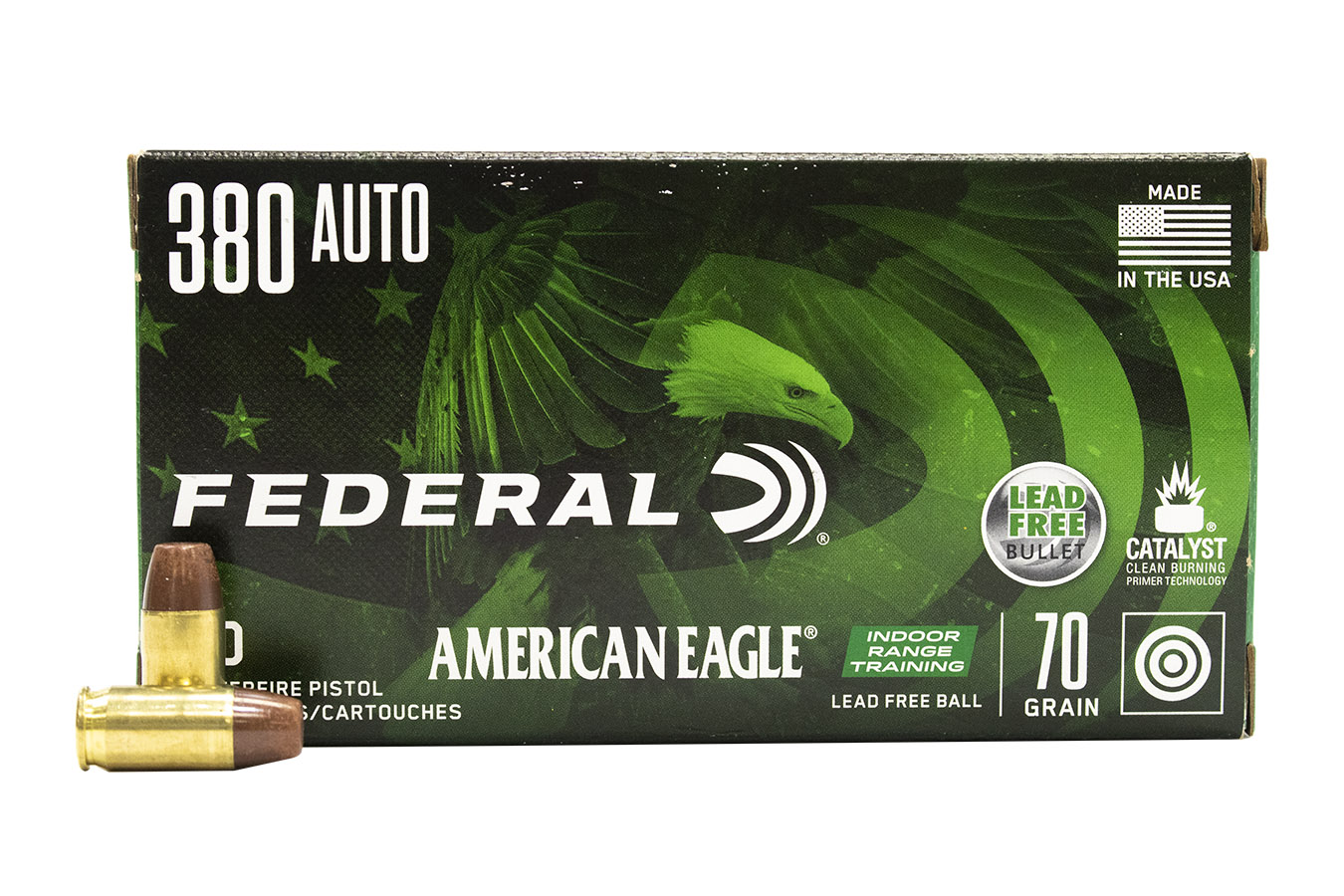 Federal 380 Auto 70 gr Lead Free Ball American Eagle 50/Box | Vance ...