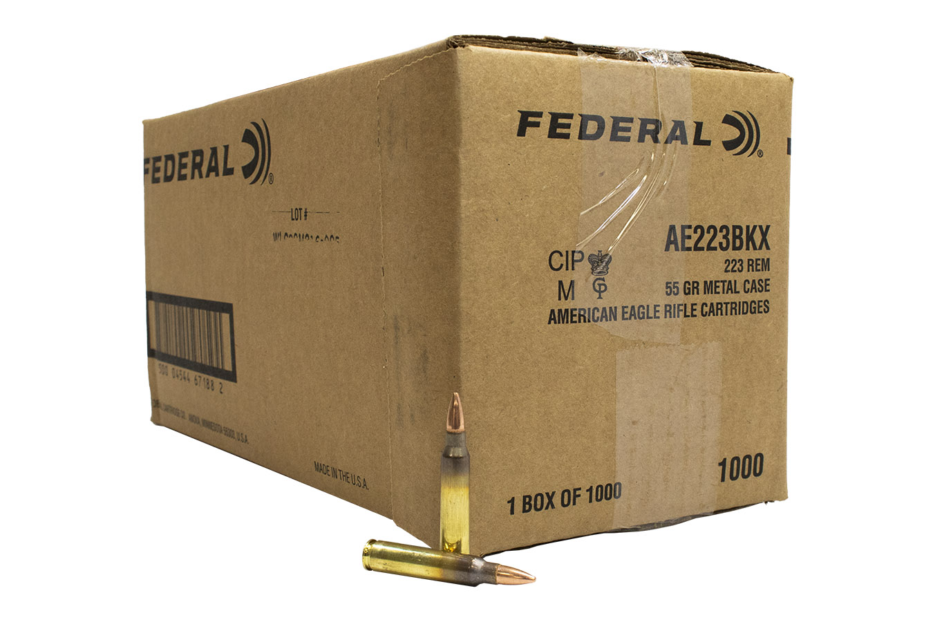 Federal 223 Rem 55gr FMJ BT American Eagle Loose 1000 Round Case | Sportsman's Outdoor Superstore