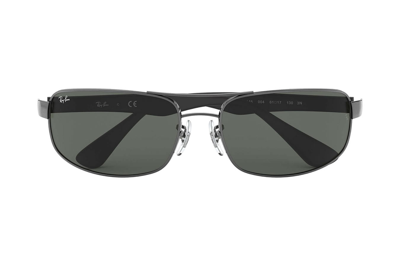 Ray-Ban RB3445 with Gunmetal Frame and Green Classic G-15 Lenses ...