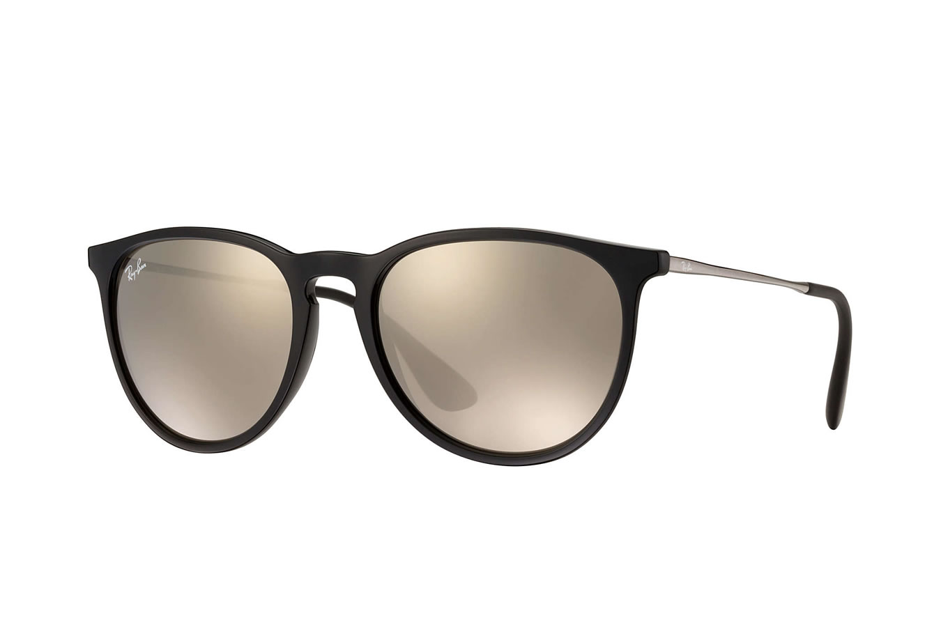 Ray-Ban Erika with Black/Gunmetal Frame and Gold Mirror Lenses ...