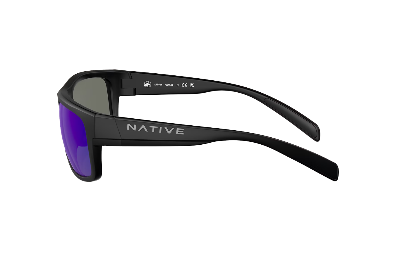 Native Eyewear Ashdown Matte Black Frame with Blue Reflex Lenses ...