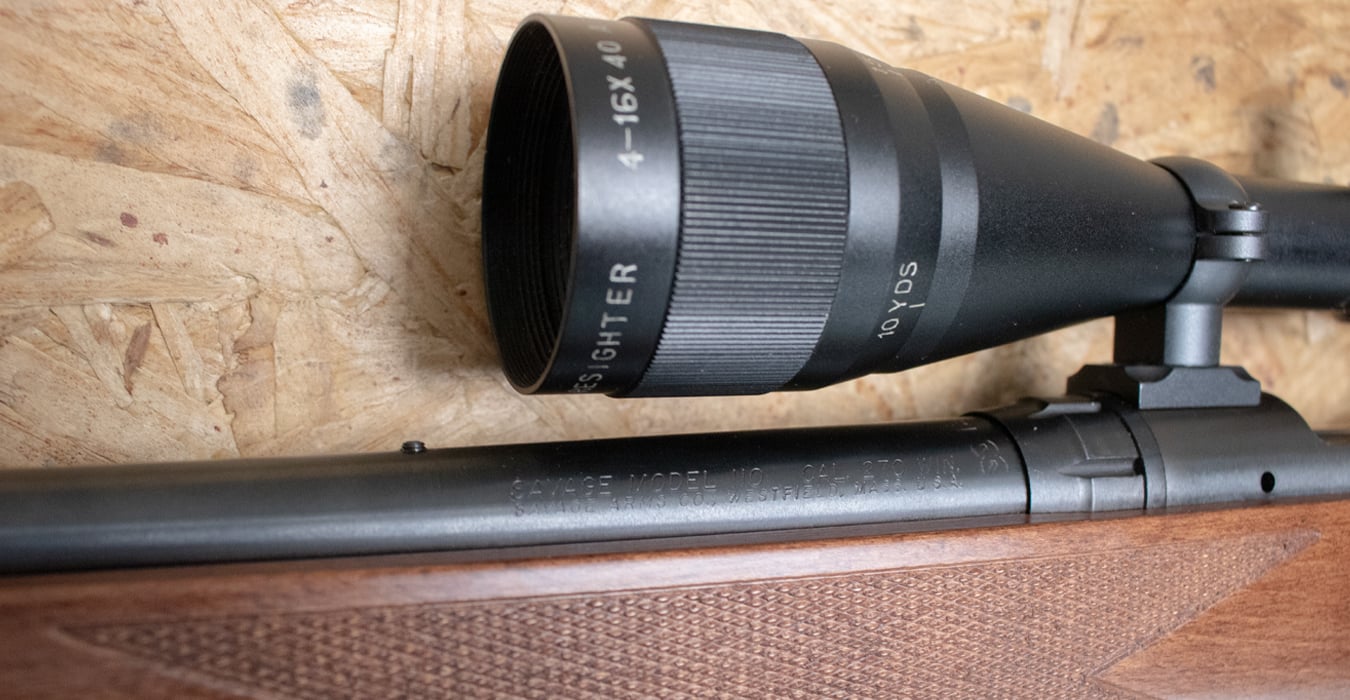 Savage 110 270 Win Police Trade-In Rifle with Wood Stock and Scope ...