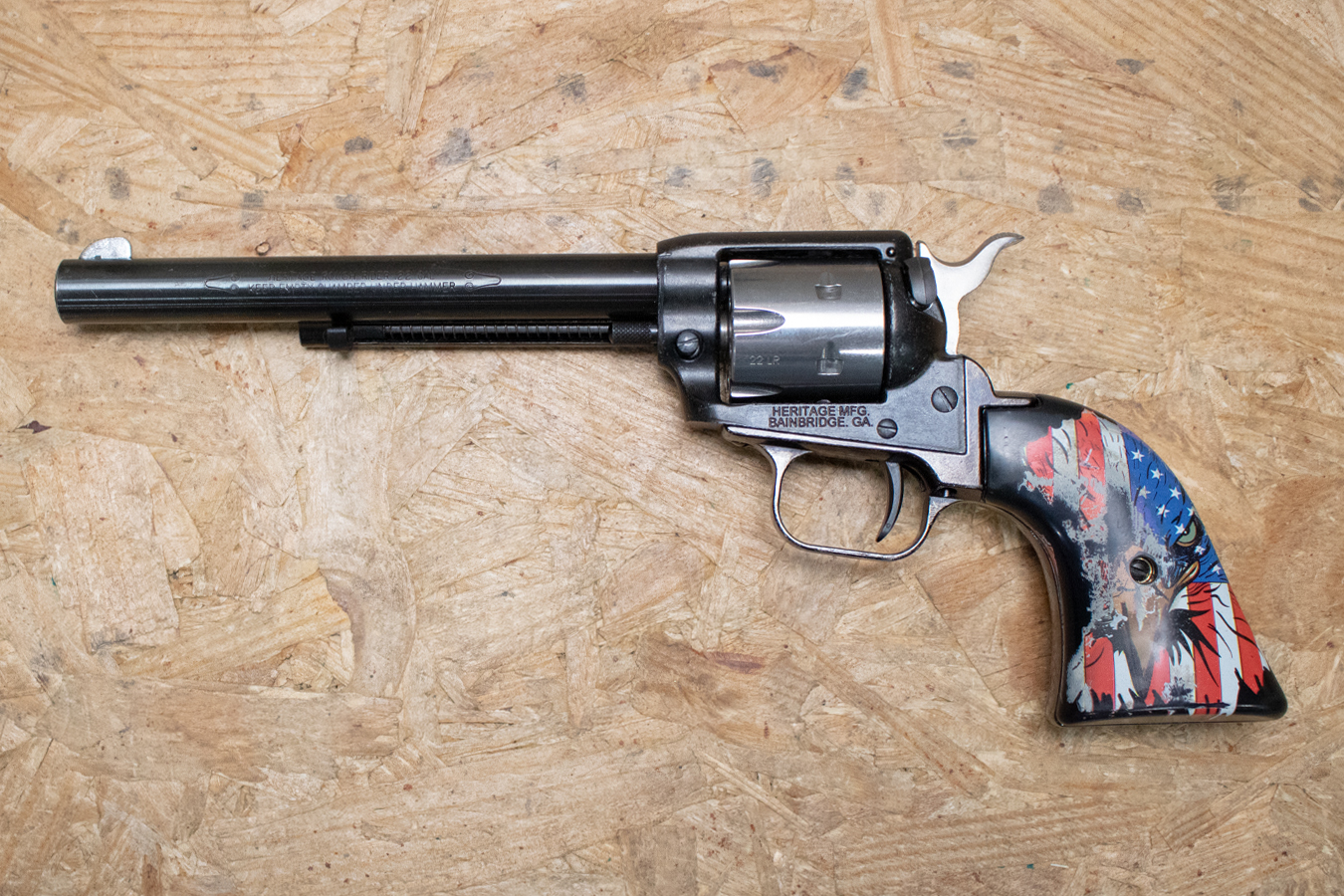 Heritage Rough Rider .22LR Police Trade-In Revolver with Flag Grips ...
