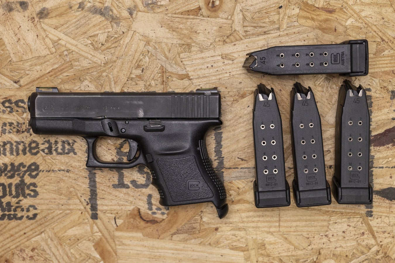 Glock 30 .45 ACP Police Trade-In Pistol with 4 Mags and Holster ...