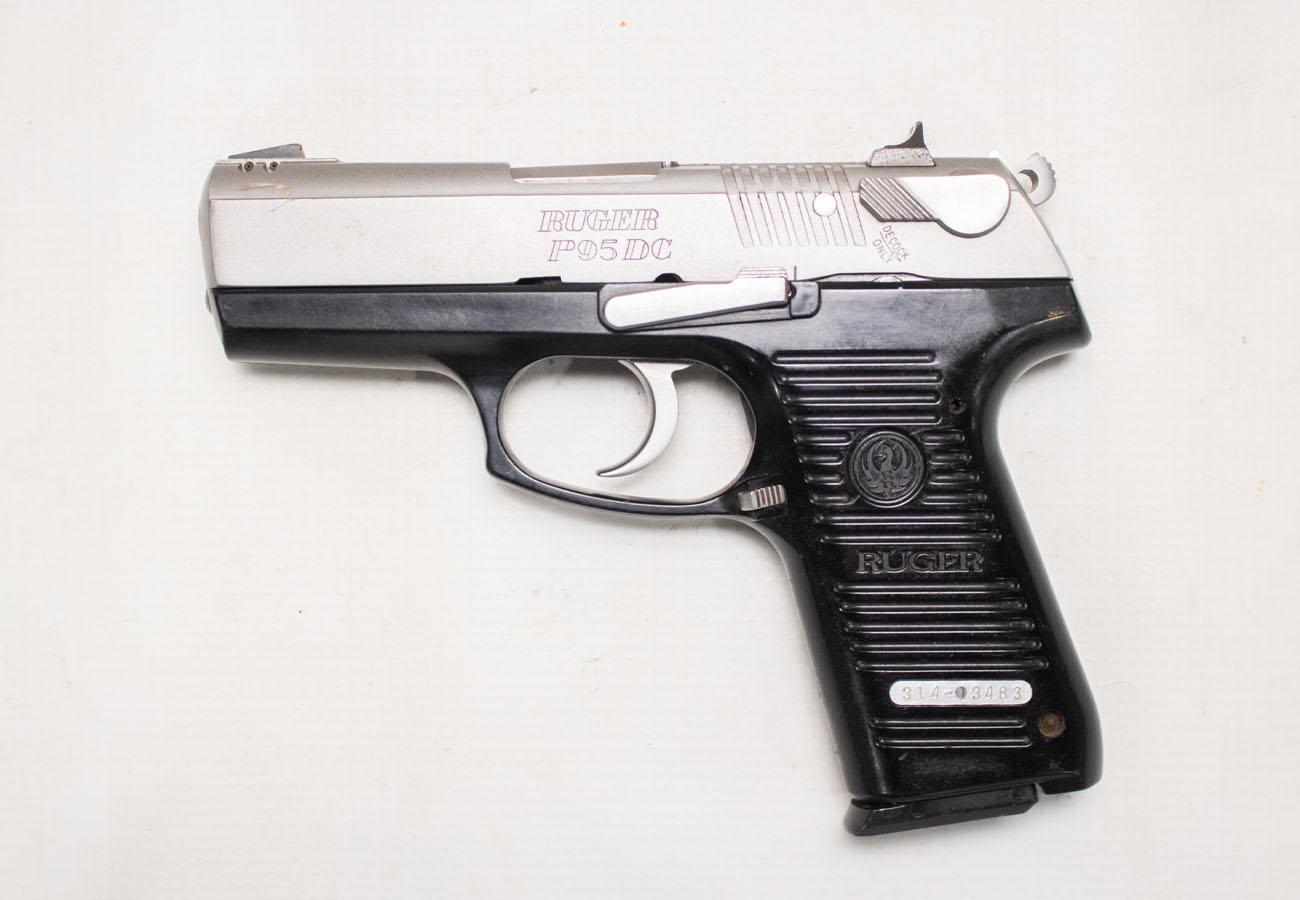 Ruger P95 9mm Police Trade-In Semi-Automatic Pistol with DA/SA Trigger ...