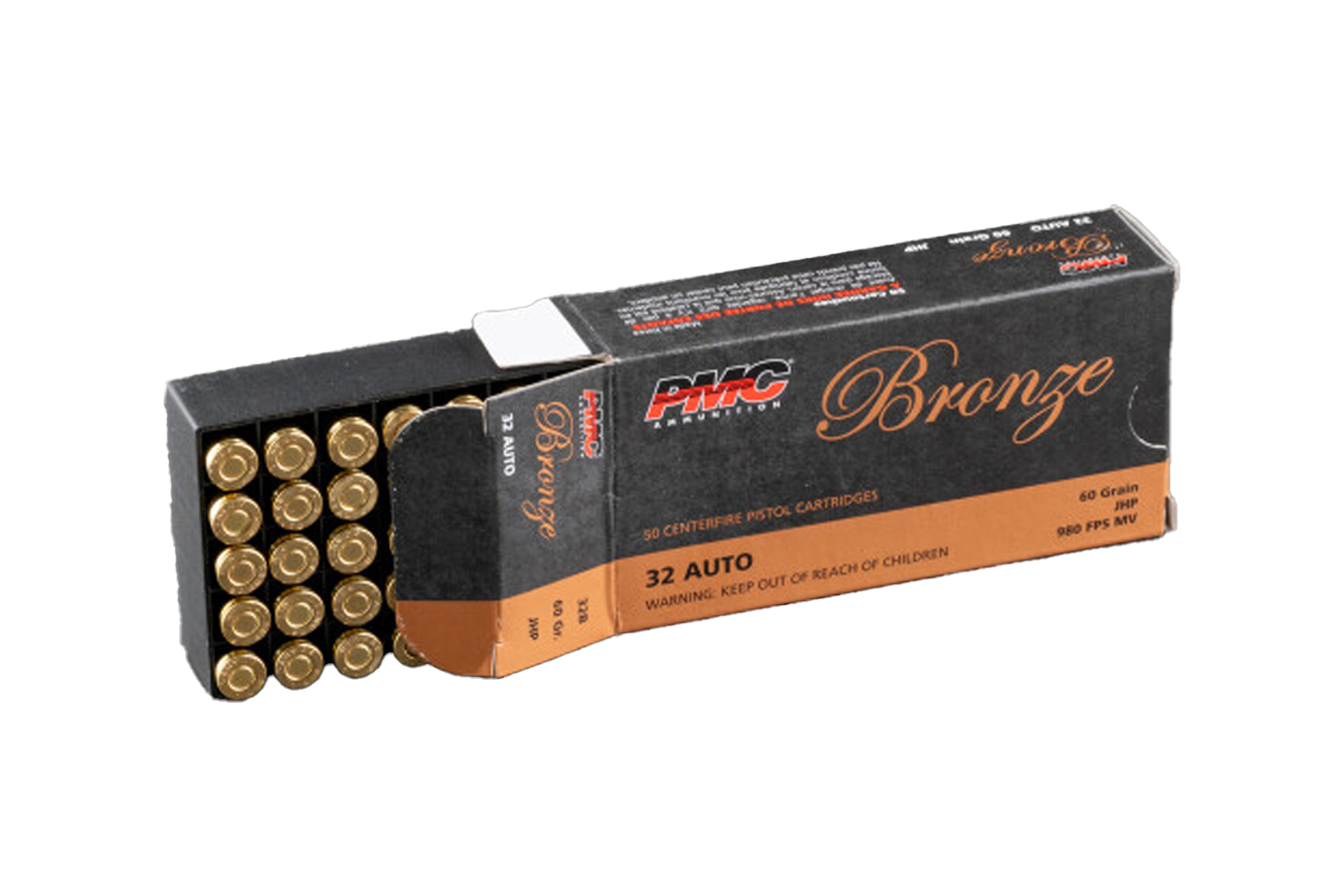 PMC 32B PMC Bronze 32 ACP 60 Grain JHP 50/box | Sportsman's Outdoor ...