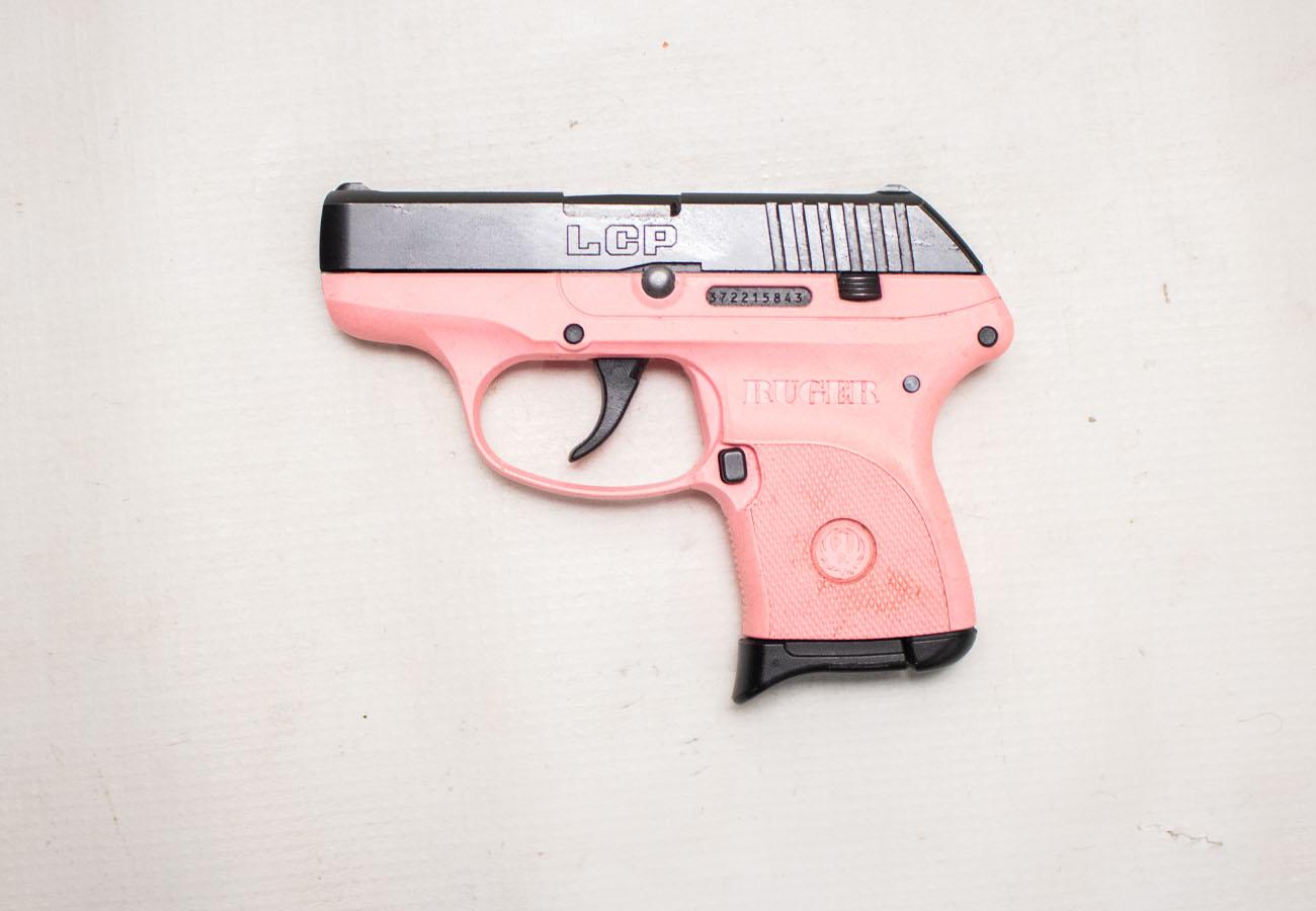 Ruger LCP 380ACP Police Trade-In Semi-Automatic Pistol with Pink Frame ...