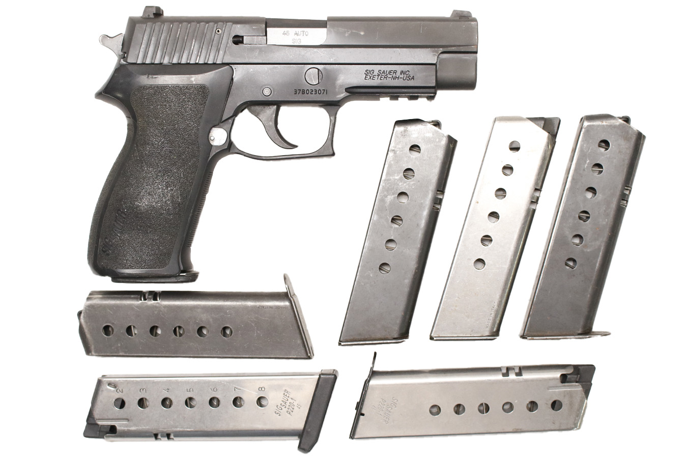 Sig Sauer P220 45 ACP Police Trade-in Pistol with Seven Magazines ...