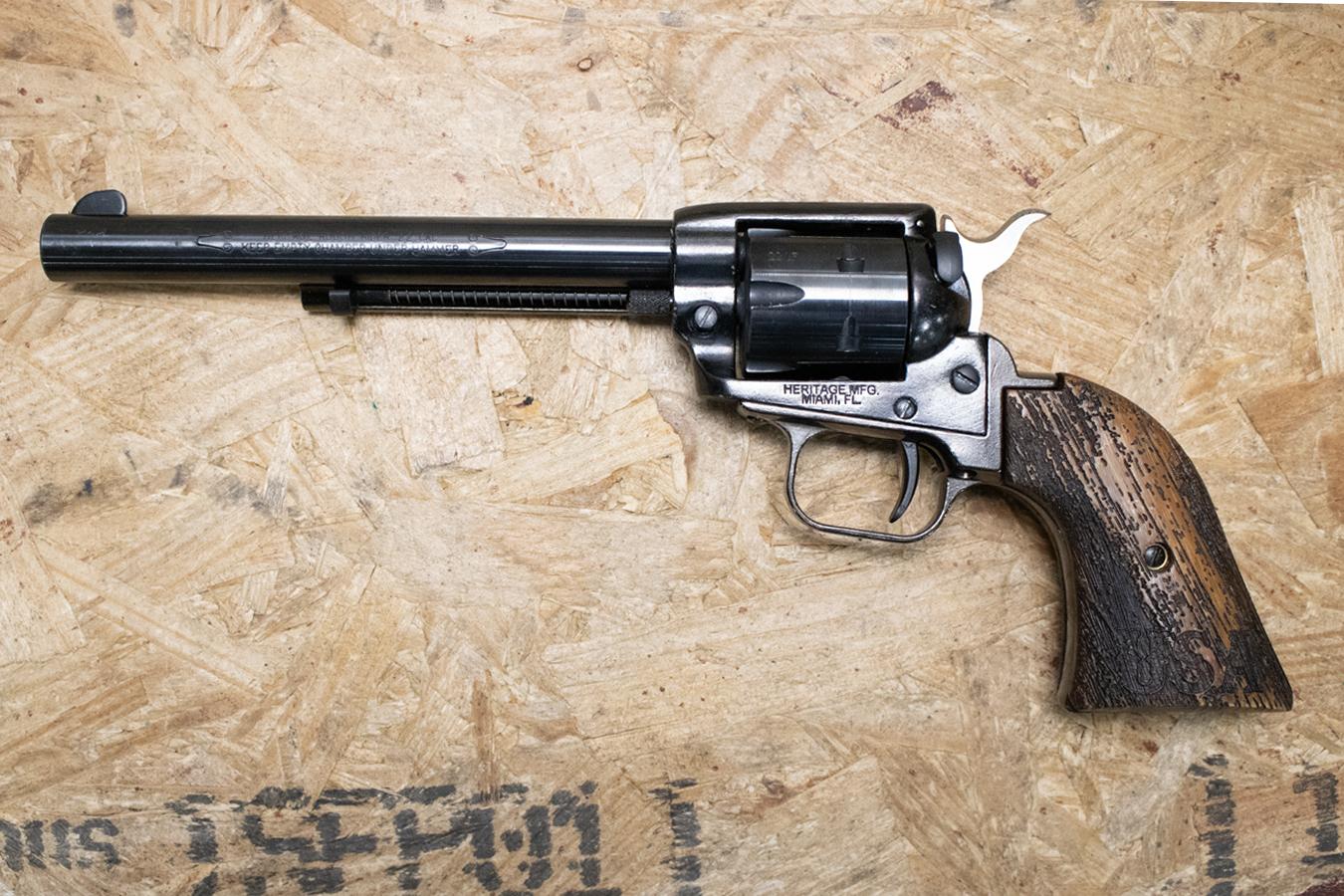 Heritage Rough Rider .22LR Police Trade-In Revolver with Wood Grips ...