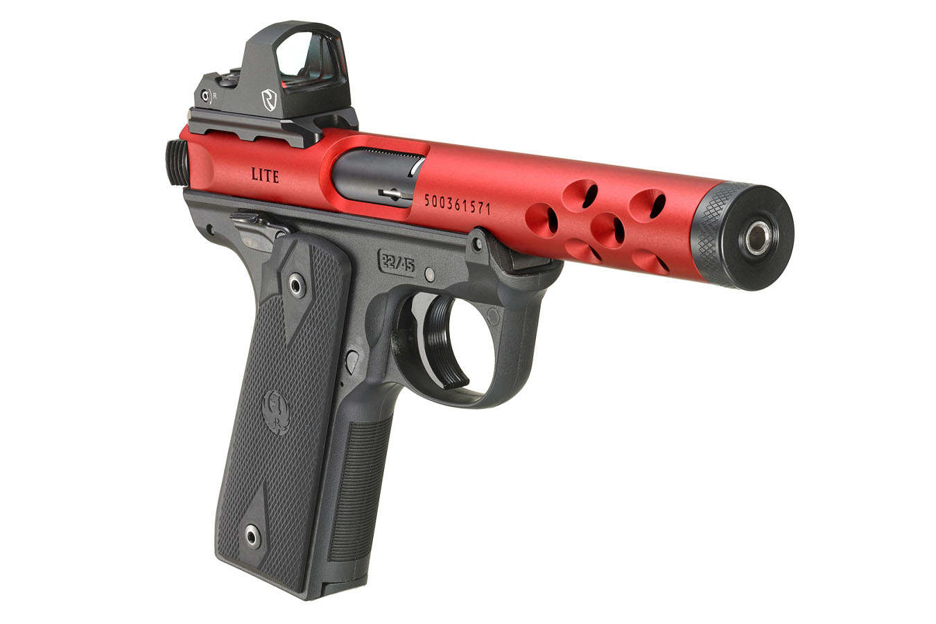 Ruger Mark IV 22 45 Lite 22LR Rimfire Pistol With Red Anodized Finish
