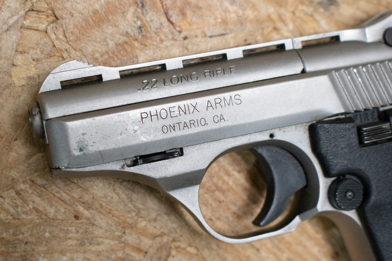 Phoenix Arms HP22A 22LR Police Trade-In Pistol with Nickel Finish ... Phoenix Arms HP22A 22LR Police Trade-In Pistol with Nickel Finish ...