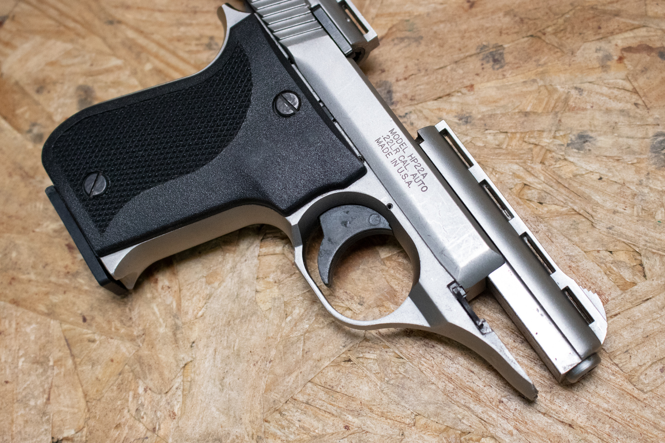 Phoenix Arms HP22A 22LR Police Trade-In Pistol with Nickel Finish ... Phoenix Arms HP22A 22LR Police Trade-In Pistol with Nickel Finish ...