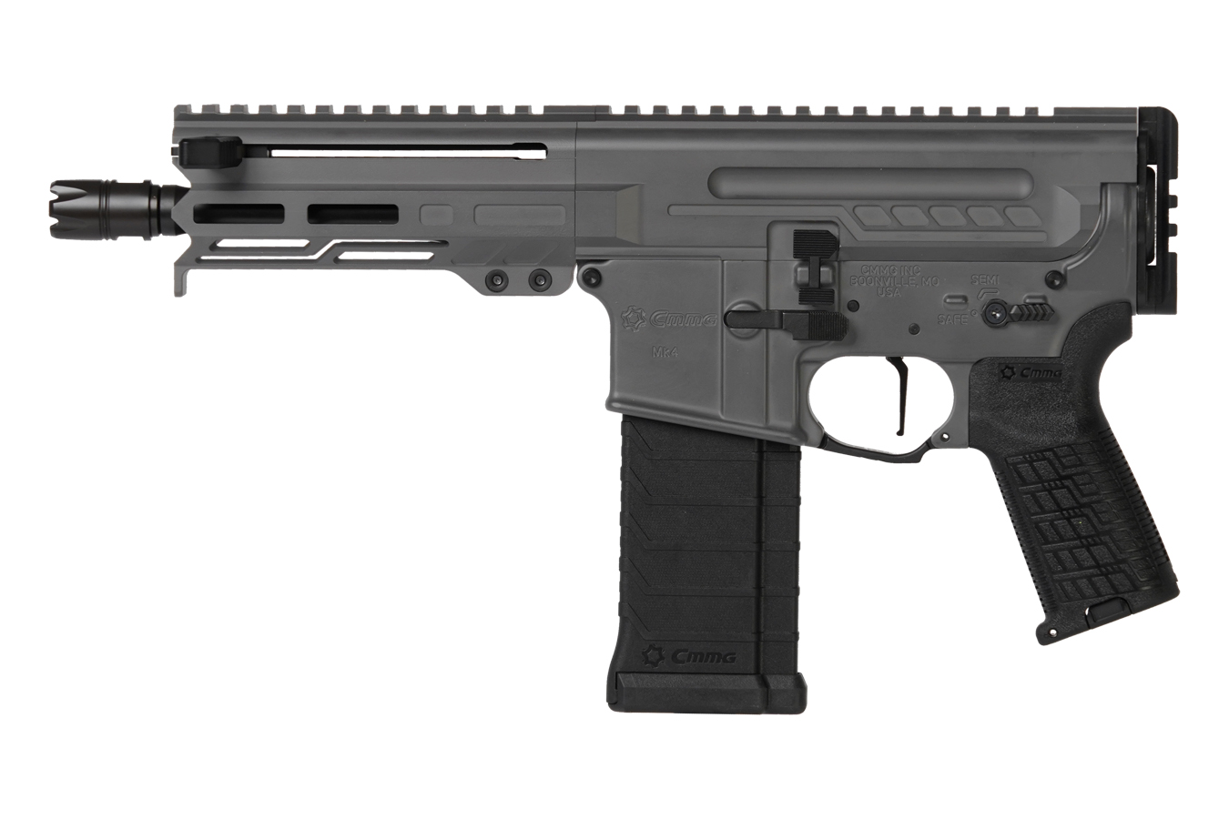 CMMG Dissent MK4 5.7x28mm AR Pistol with Tungsten Finish and 6.5 Inch ...