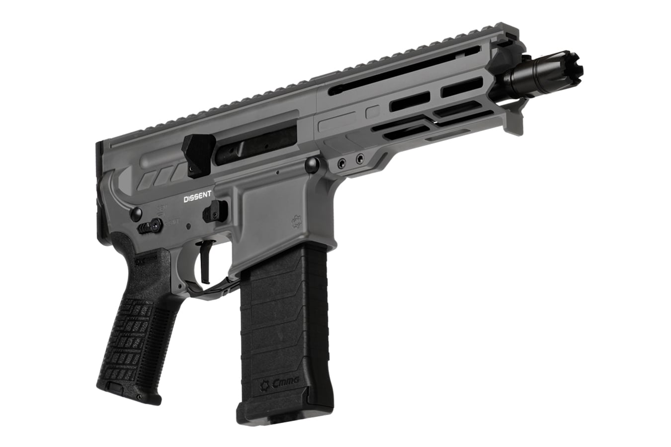 CMMG Dissent MK4 5.7x28mm AR Pistol with Tungsten Finish and 6.5 Inch ...