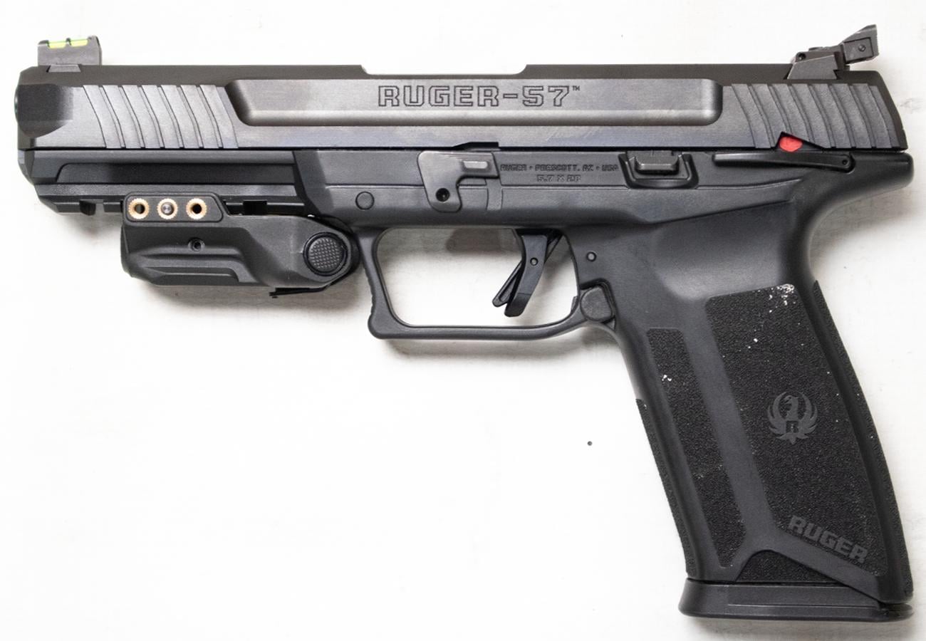 Ruger 57 5.7x28mm Police Trade-In Semi-Auto Pistol with Weaponlight ...