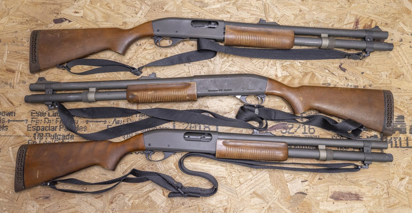 Remington 870 Magnum 12 Gauge Police Trade-In Shotguns with 18 Inch ...