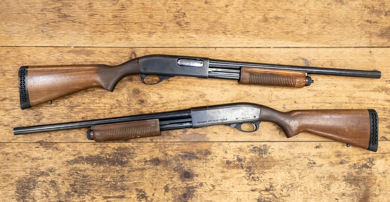 Remington 870 Police Magnum 12 Gauge Police Trade-In Shotguns with Wood ...